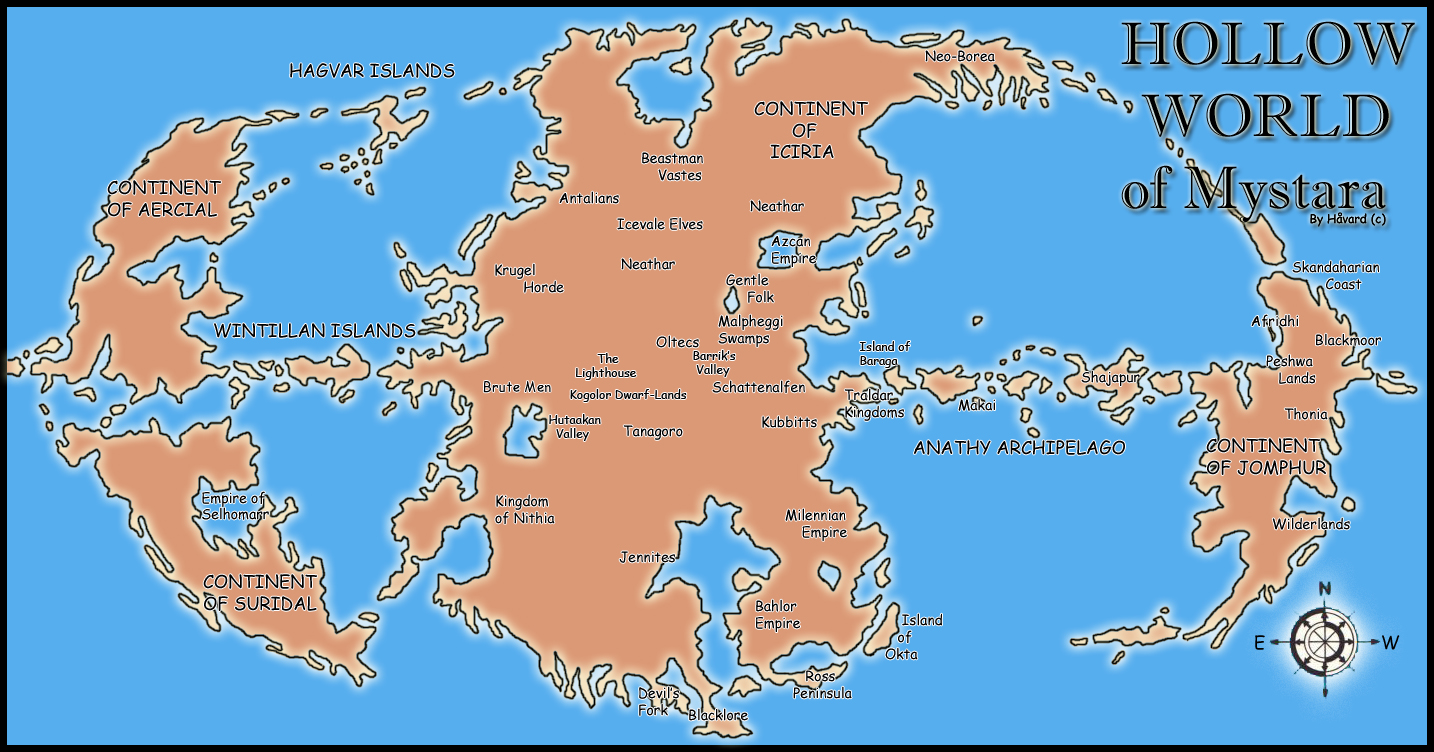Hollow World Planetary Map (Updated) - The Piazza