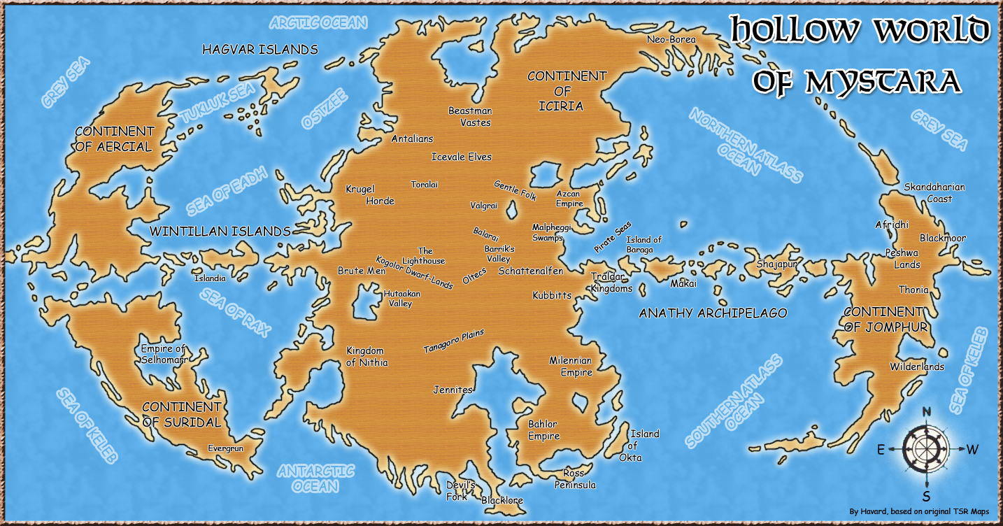 Hollow World Planetary Map (Updated) - The Piazza